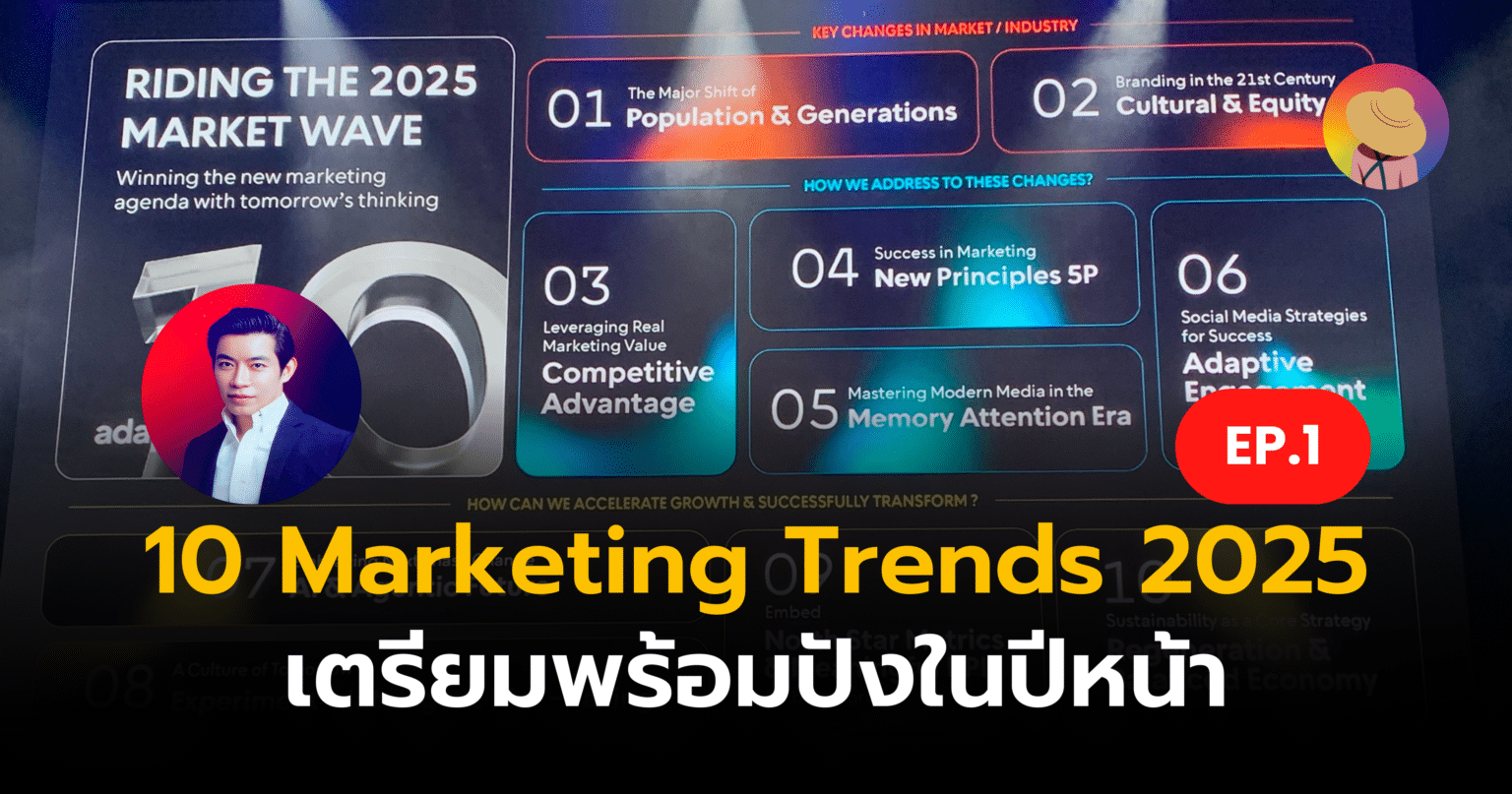 เจาะ 10 Marketing Trends 2025 เตรียมพร้อมปังในปีหน้า EP.1