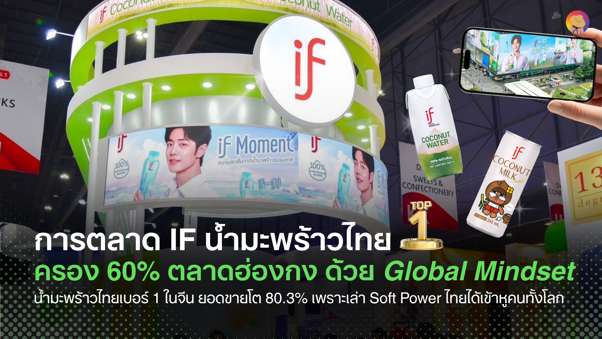 การตลาด IF น้ำมะพร้าวไทยครอง 60% ตลาดฮ่องกงด้วย Global Mindset