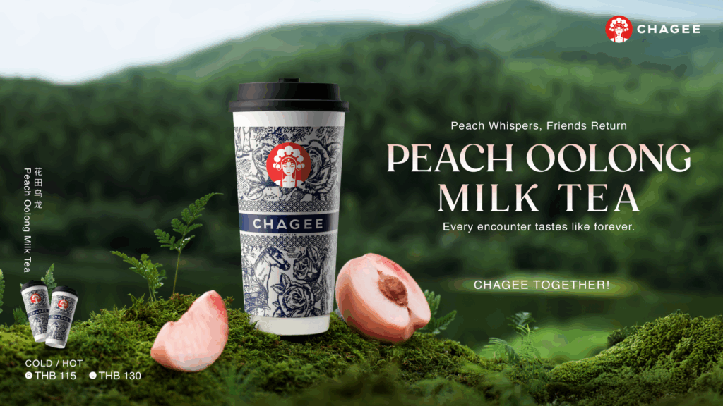ถอดรหัส CHAGEE กับ Product Launch เมนูใหม่ Peach Oolong Milk Tea ที่สายชาไม่ควรพลาด