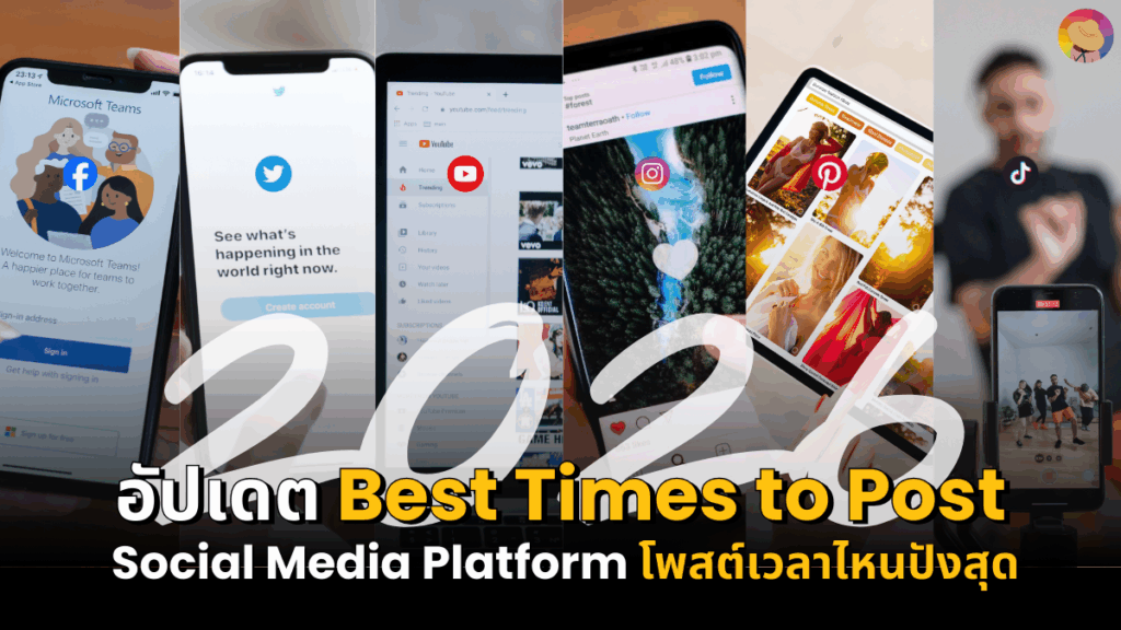 อัปเดต 2026 Facebook Instagram TikTok โพสต์เวลาไหนดี
